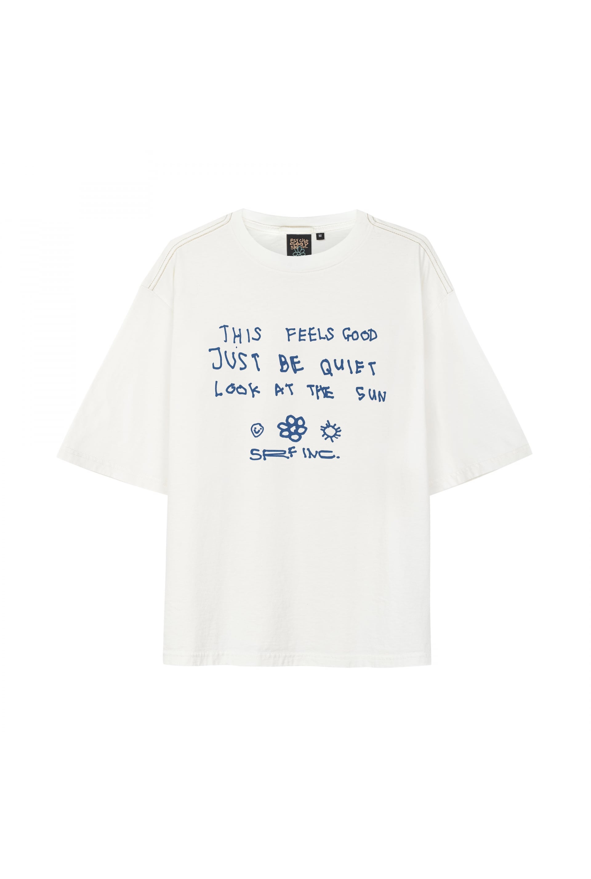 Just Be Quiet Box Tee - Vintage White | Surf Inc.