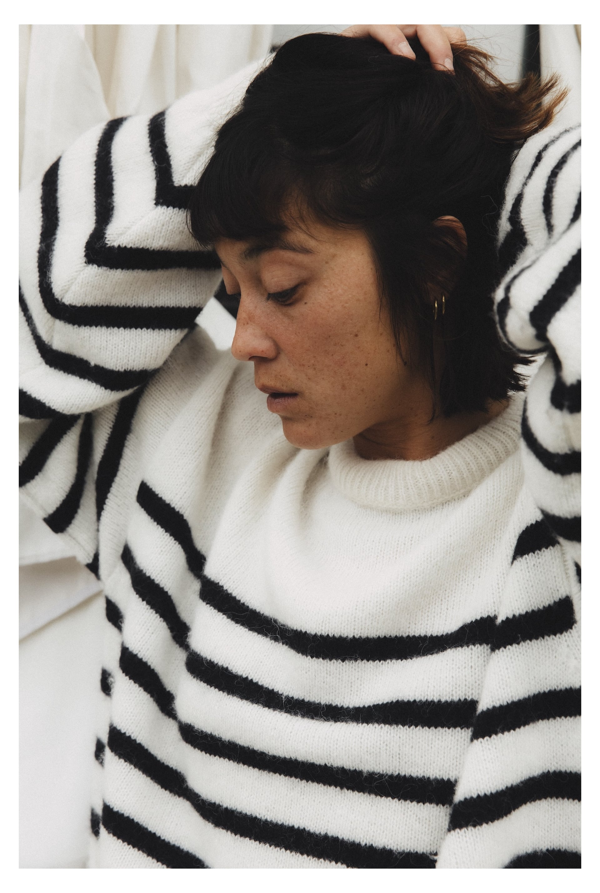 Striped Wool Sweater - Vintage White | Surf Inc.