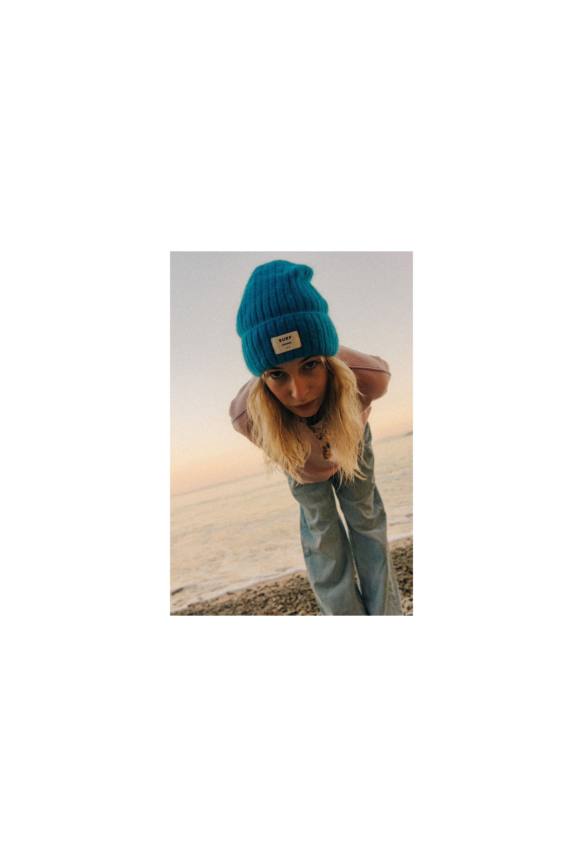 Rib Fluffy Beanie - New Blue | Damen-Beanie | Surf Inc.