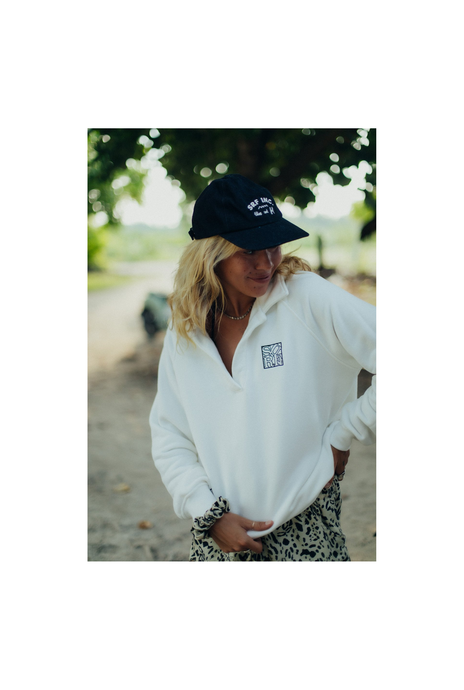 Surf Square Polo Sweat - Vintage White | Bluza damska | Surf Inc.