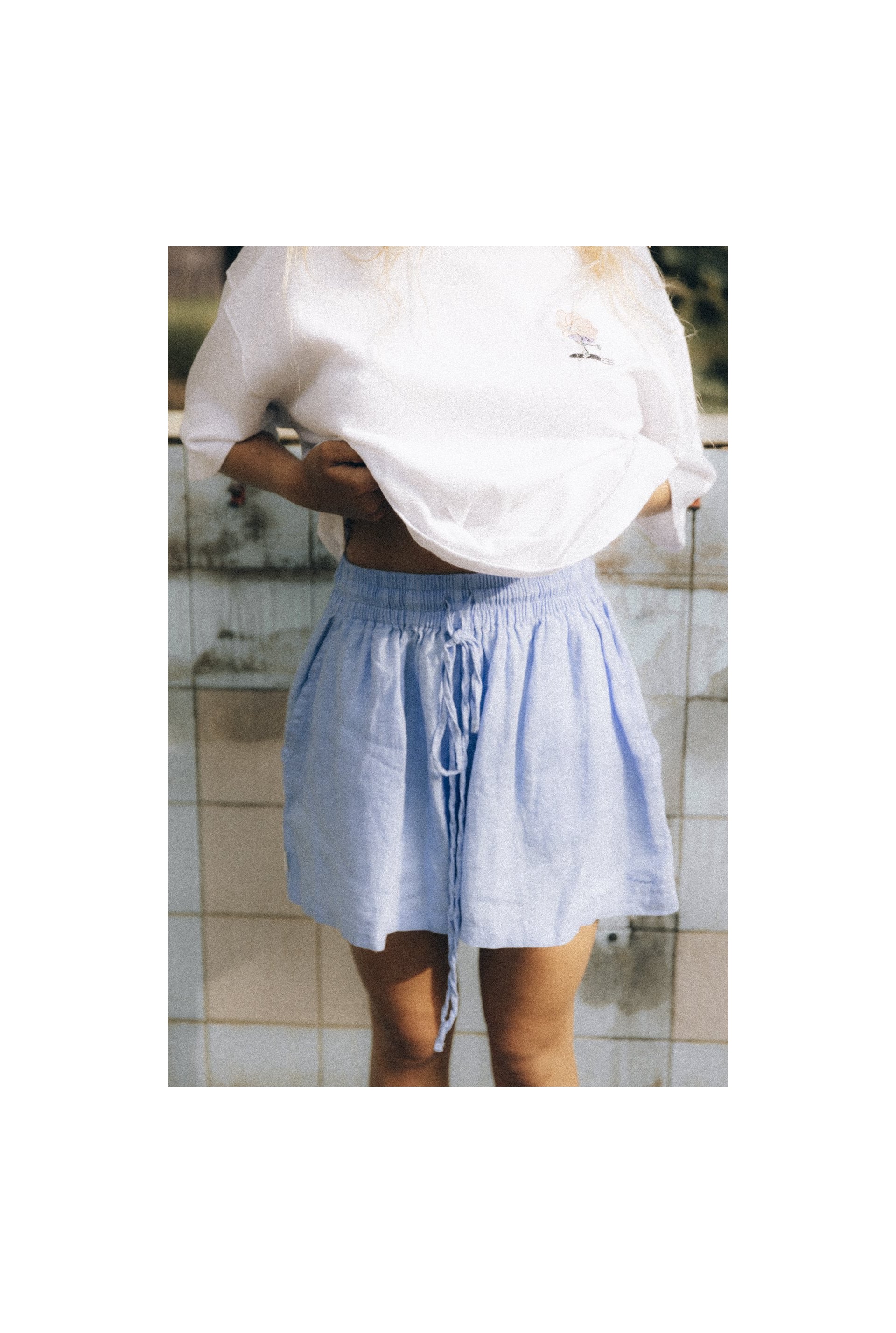 Nice Blue Linen Shorts | Women's shorts | Surf Inc.